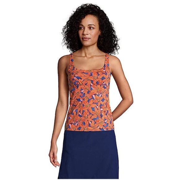 Lands' End | Swim | Nwt Lands End Women Square Neck Underwire Tankini ...